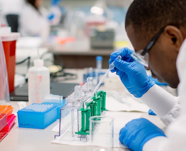 Science Laboratory Research And Development Concept Microscope. - HSE ...